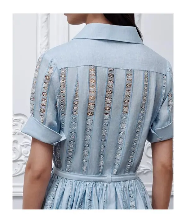 Dior Dioriviera Embroidered Mid-length Flared Dress