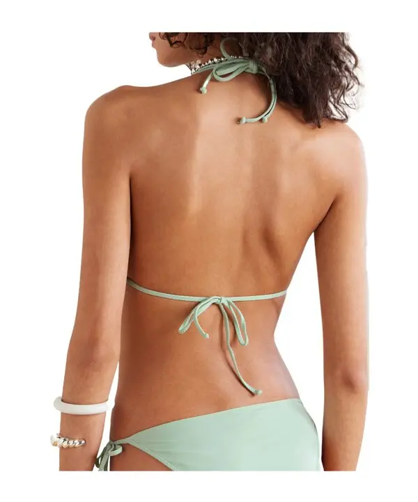Marysia Embellished Triangle Bikini Top