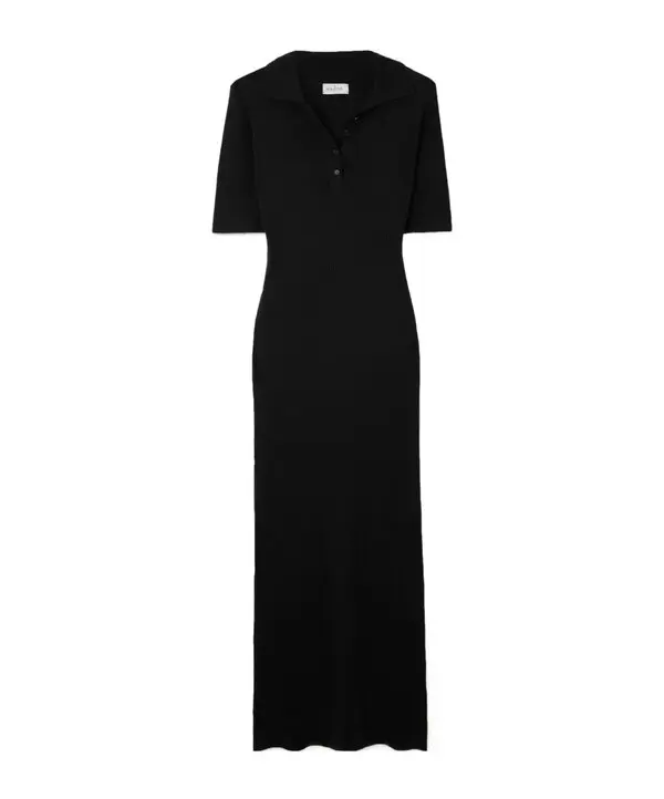 Le Kasha Ribbed Knit Maxi Dress
