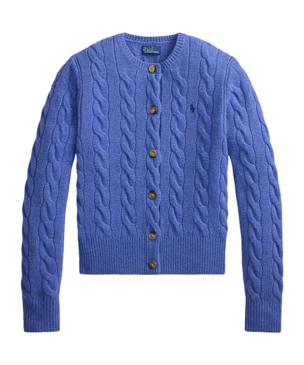 Polo Ralph Lauren Cable-knit Pony Cardigan - Blue