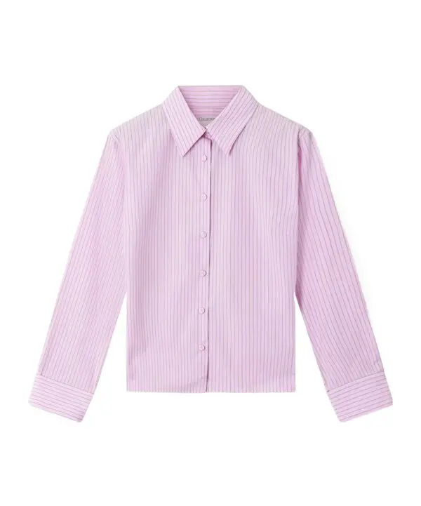 Calvin Klein Daisy Striped Cotton-poplin Shirt - No