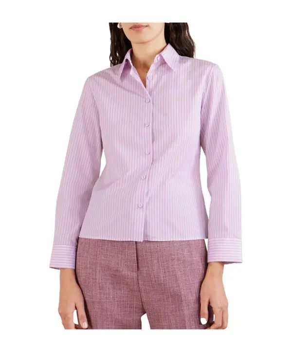 Calvin Klein Daisy Striped Cotton-poplin Shirt - No
