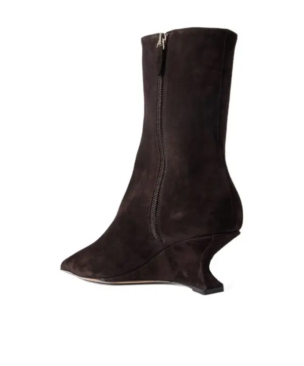 Paris Texas Suede Wedge Ankle Boots