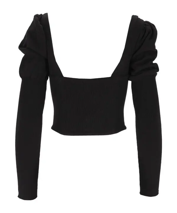 VIVIENNE WESTWOOD Bea Puff-sleeved Corset Cardigan - Black