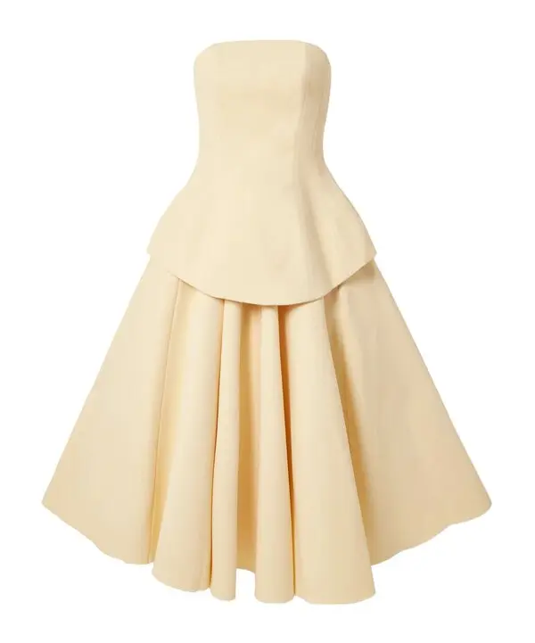 Solace Gathered Crepe Midi Dress