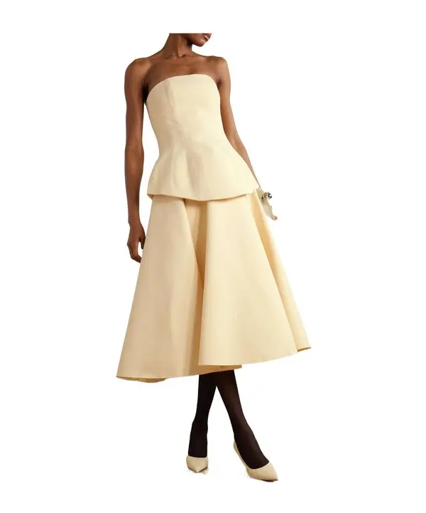 Solace Gathered Crepe Midi Dress