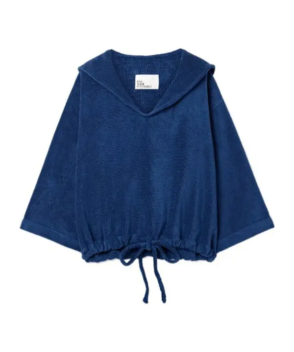 Lisa Marie Fernandez Sailor Cotton-terry Top - Blue