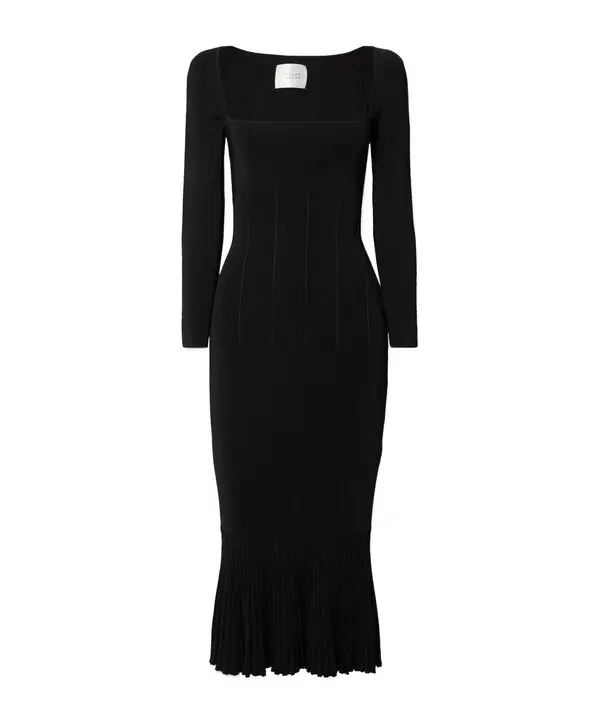Galvan Ribbed-knit Midi Dress