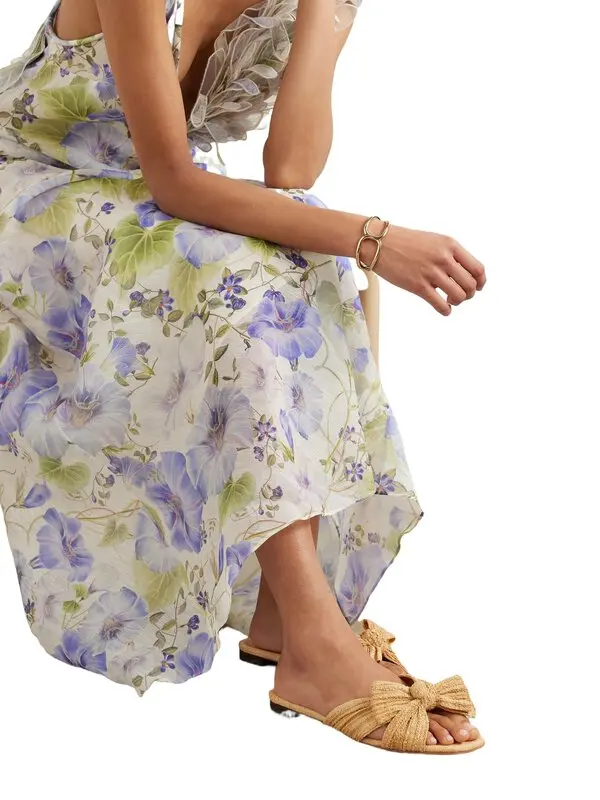 LOEFFLER RANDALL Bow-knot Pleated Slippers
