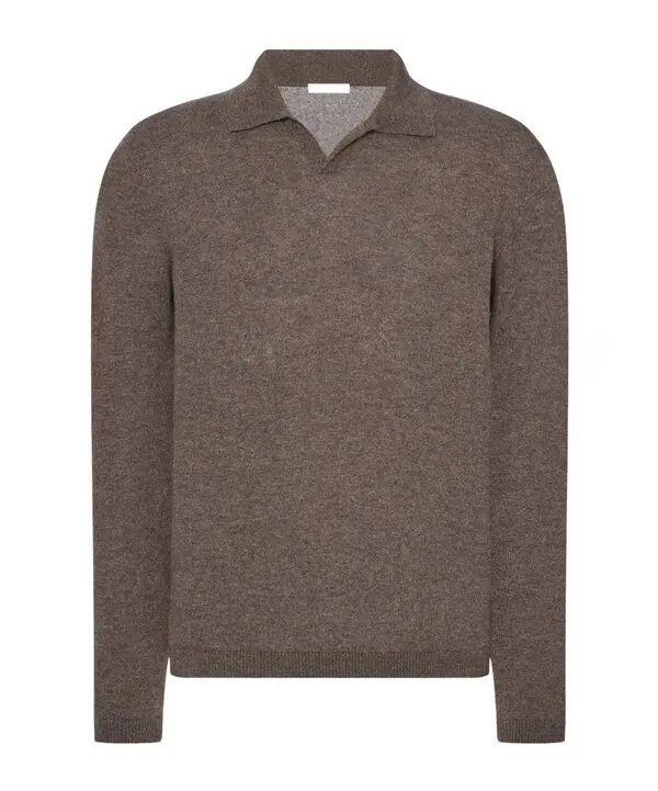THE ROW Long-sleeved Polo Sweater