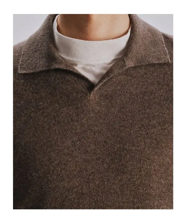 THE ROW Long-sleeved Polo Sweater