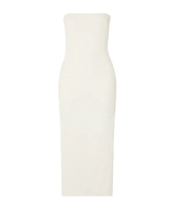 Alex Perry Strapless Crepe Midi Dress