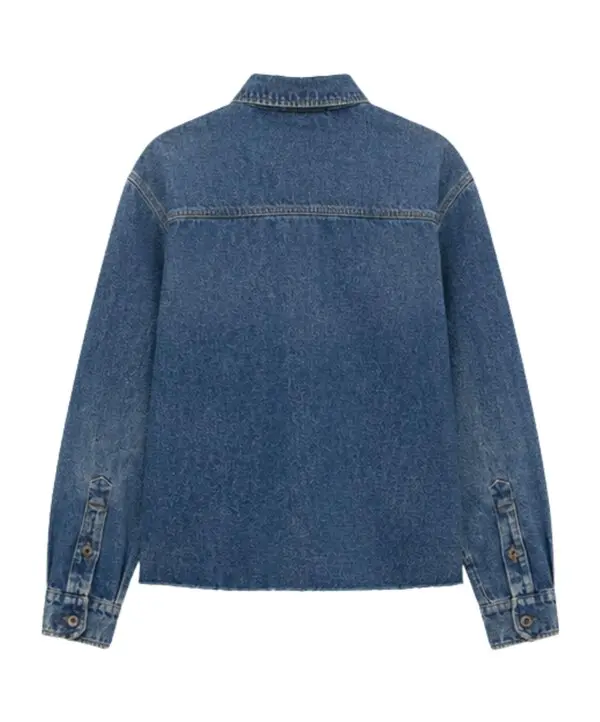Miu Miu Classic Collar Button-up Denim Shirt