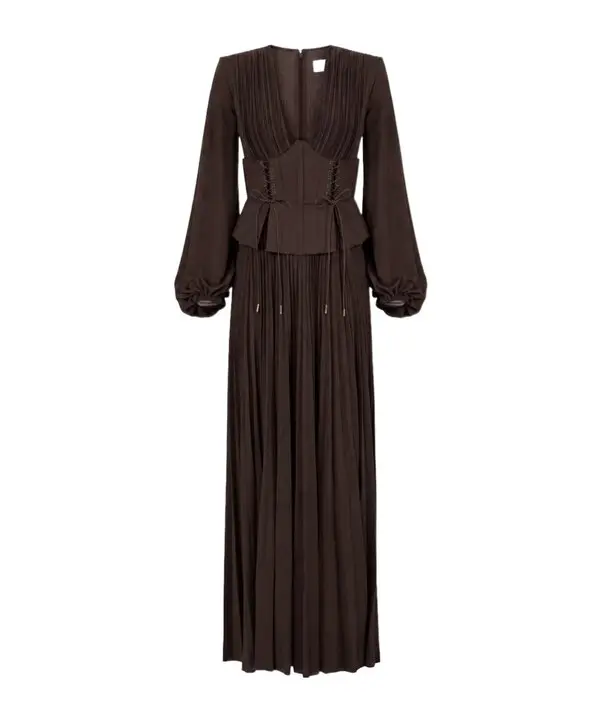 Elisabetta Franchi V-neck Formal Dress - Black