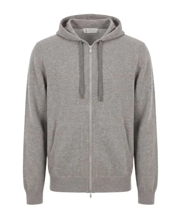 Brunello Cucinelli Long-sleeved Hooded Knit Sweater