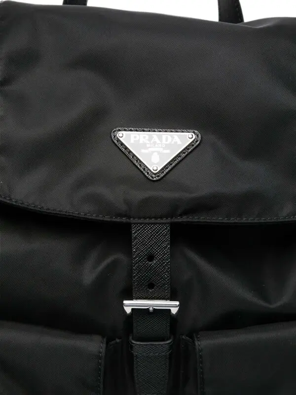 Prada Re-nylon Logo-plaque Backpack