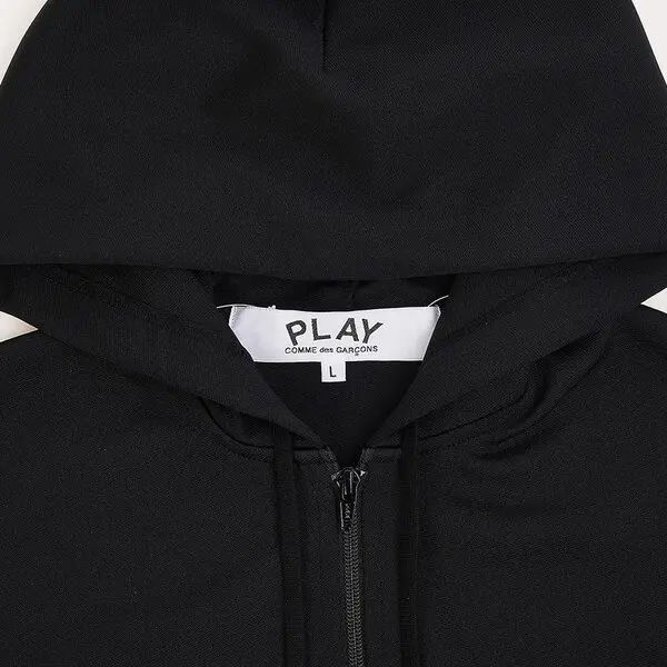 Comme Des Garçons Logo Patch Full Zip Hoodie