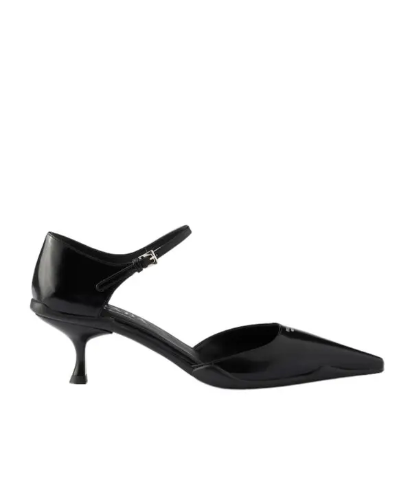 Prada Brushed-leather D'orsay Pumps