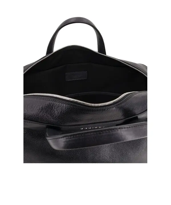 Orciani Zipper Briefcase With Detachable Shoulder Strap