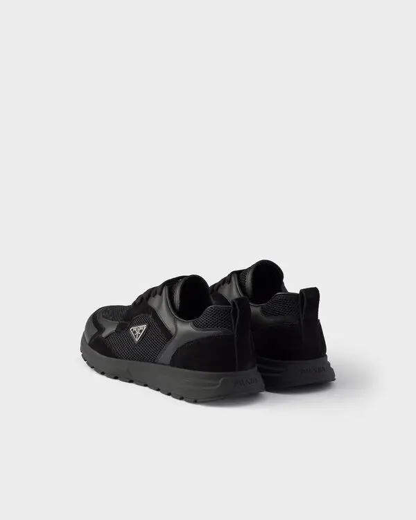 Prada Prax Leather And Fabric Sneakers