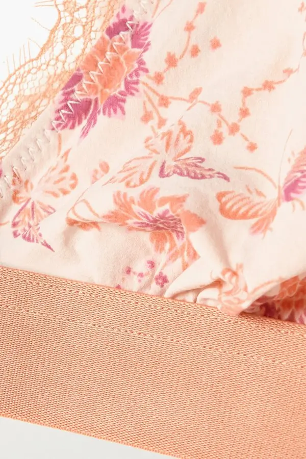 Love Stories Floral Print Triangle Bra