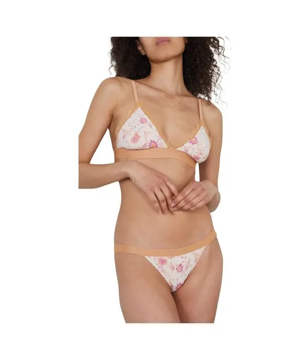 Love Stories Floral Print Triangle Bra