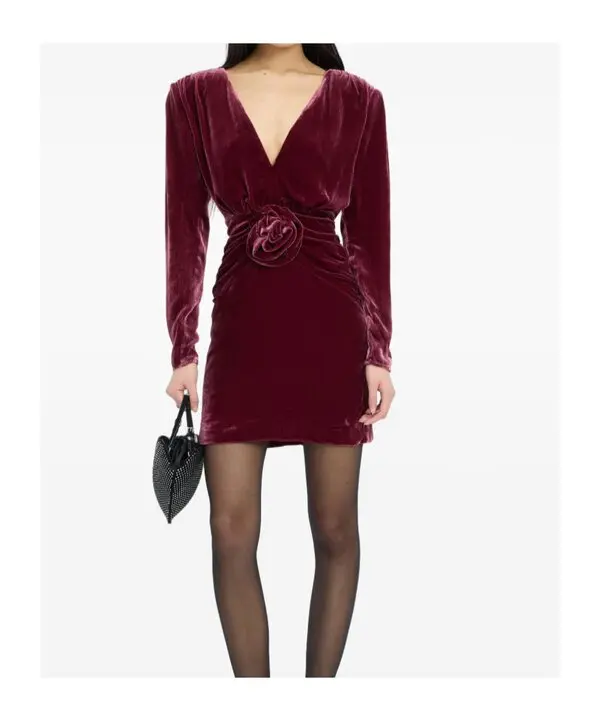 ROTATE BY BIRGER CHRISTENSEN Silk Velvet Mini Dress