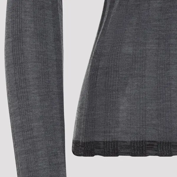 Prada Long-sleeved Knitted Polo Top