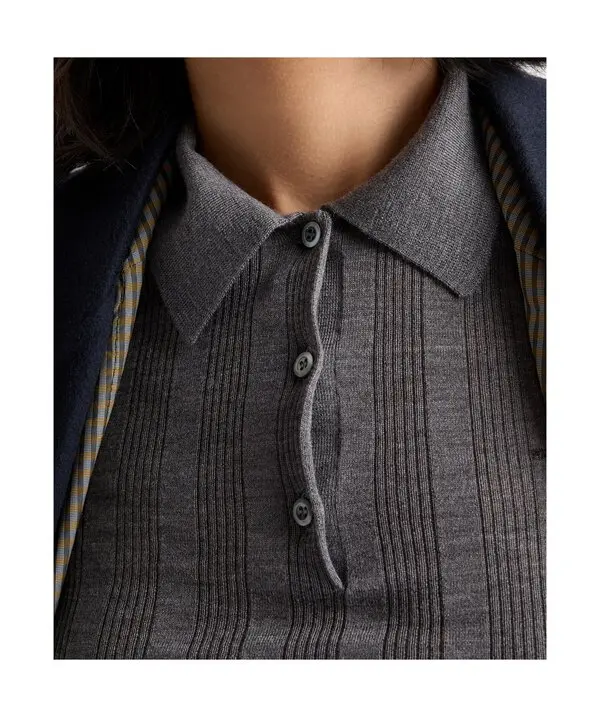 Prada Long-sleeved Knitted Polo Top
