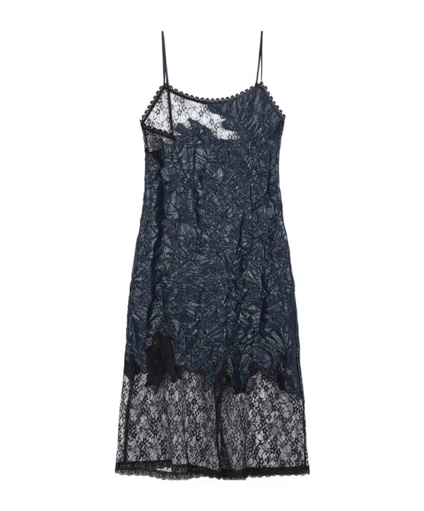 Andersson Bell Embroidered Lace Dress - Navy