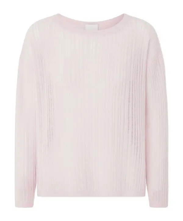 ALLUDE Ribbed-knit Cashmere Sweater - Pink