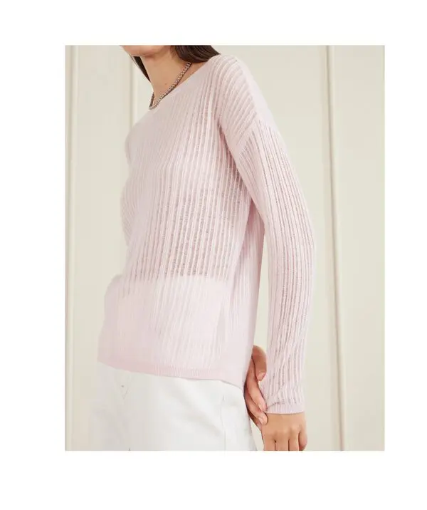ALLUDE Ribbed-knit Cashmere Sweater