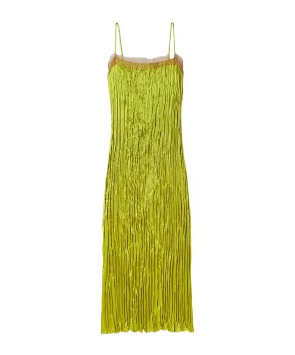 JASON WU Hammered Silk Satin Midi Dress