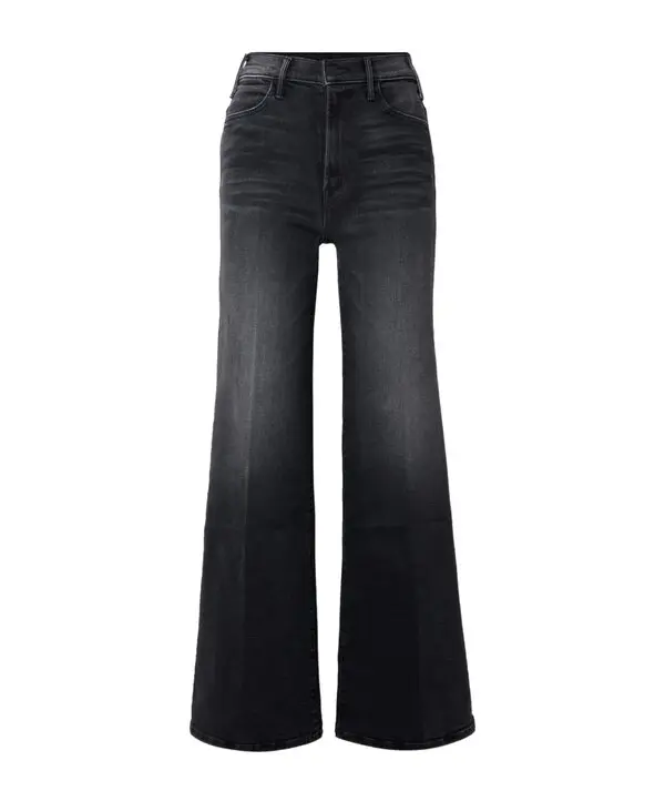 MOTHER The Hustler Roller Sneak Jeans - Black