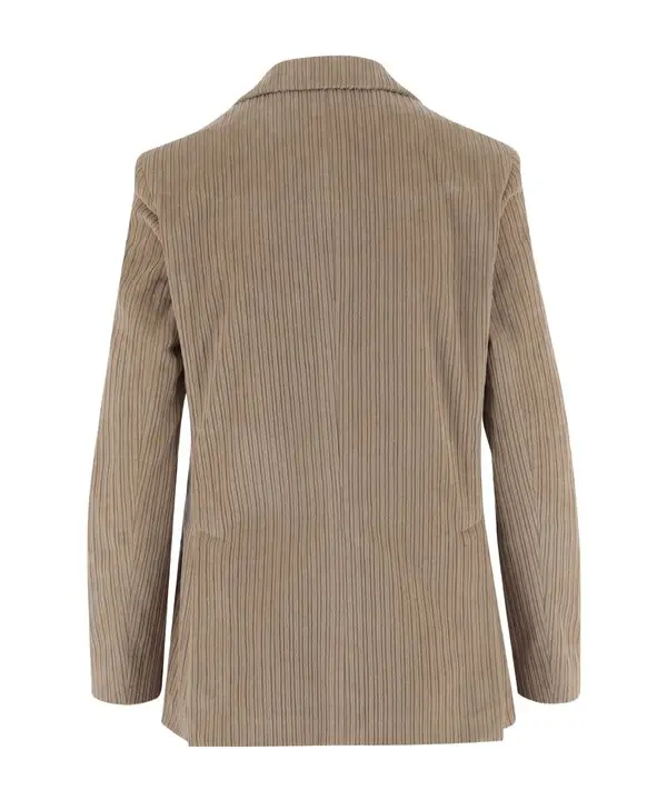 LARDINI Ribbed Single-breasted Blazer