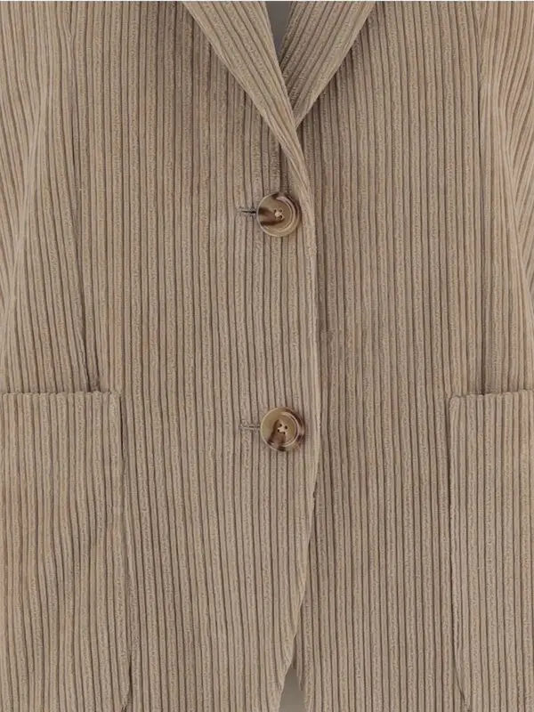 LARDINI Ribbed Single-breasted Blazer