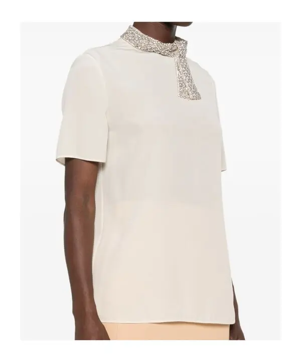 Valentino Garavani Embellished Short-sleeved Top
