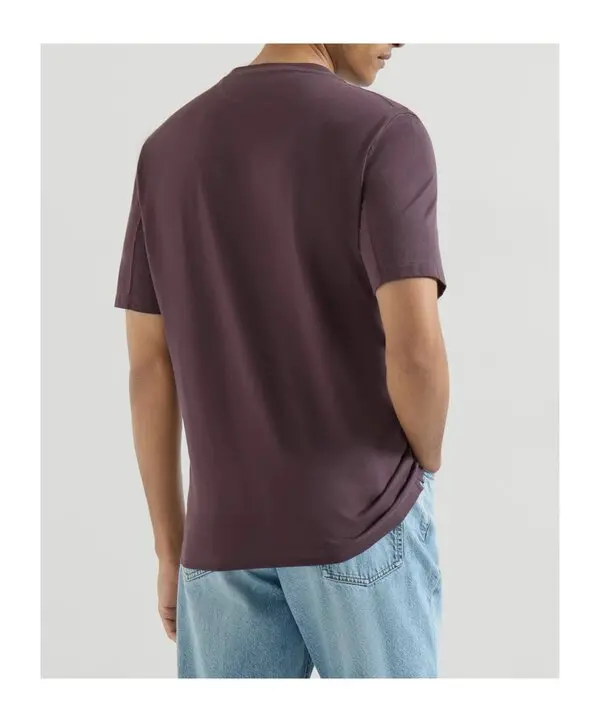 Brunello Cucinelli Cotton Jersey Crew Neck T-shirt With Logo - Brown
