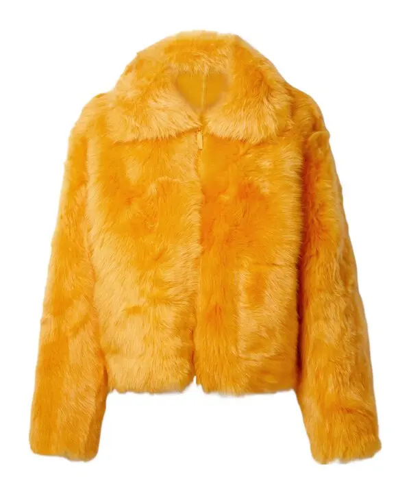 Lafayette 148 New York Solid Color Shearling Jacket