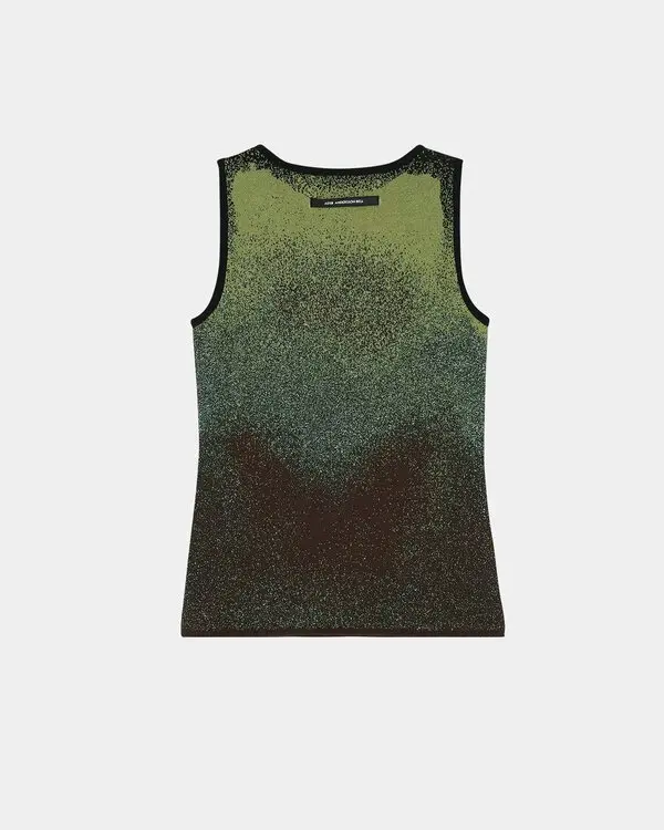 Andersson Bell Airbrush Heart Knit Tank Top - Green