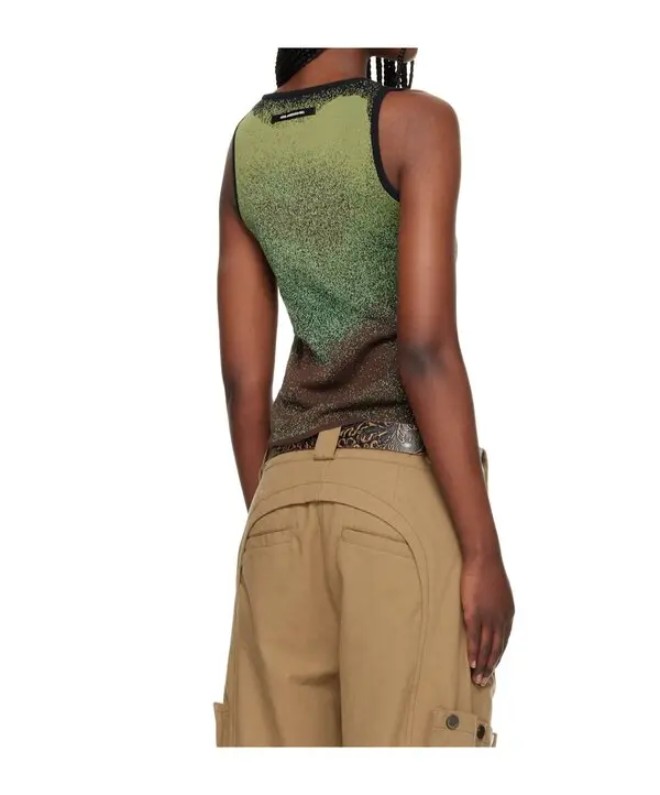 Andersson Bell Airbrush Heart Knit Tank Top - Green