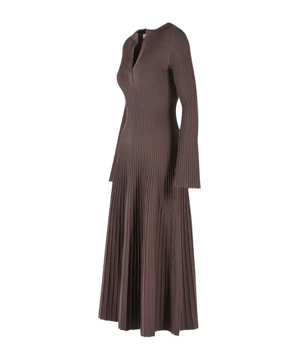 Simkhai V-neck Long Sleeve Ribbed Dress
