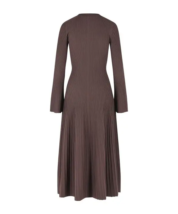 Simkhai V-neck Long Sleeve Ribbed Dress