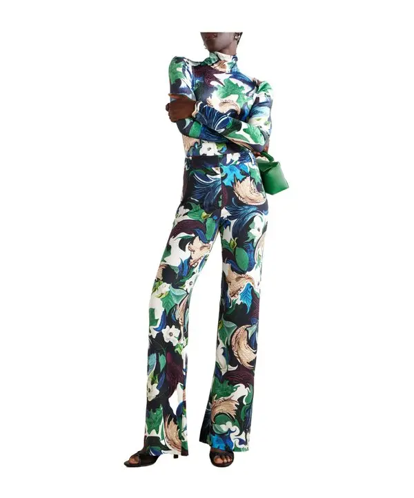 MARY KATRANTZOU Stretch-velvet Turtleneck Bodysuit