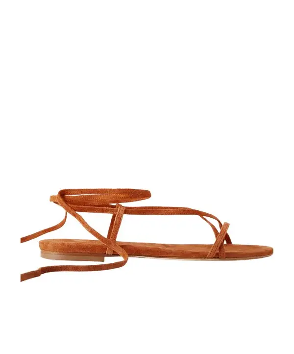 AeydĒ Solid Color Suede Sandals