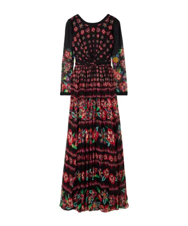 Saloni Long-sleeve Maxi Dress