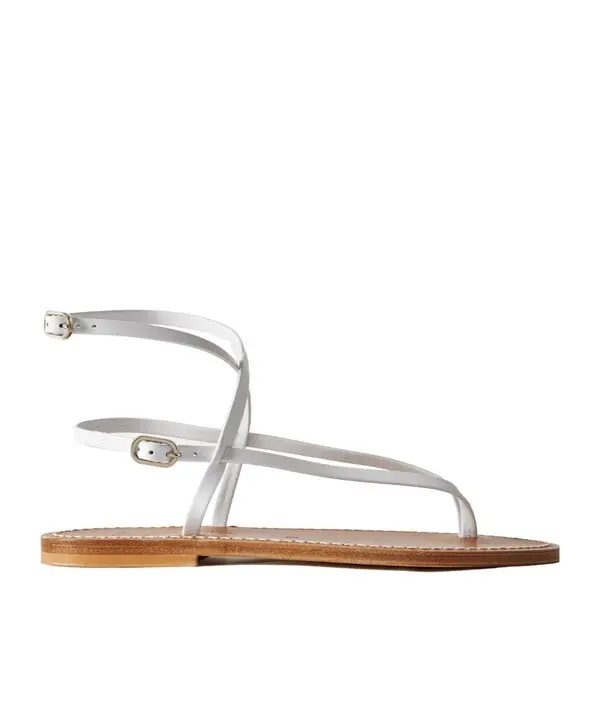 K.JACQUES Abako Leather Sandals - Gray