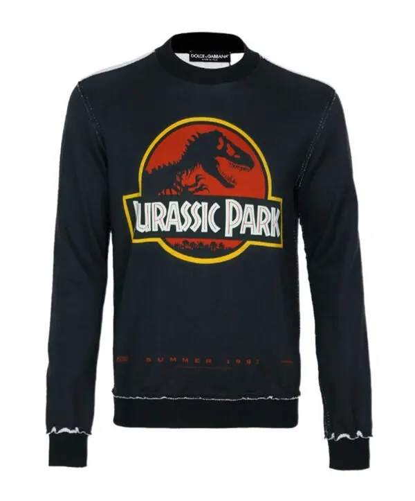 Dolce & Gabbana Round-collar Long-sleeve Hoodie - Black
