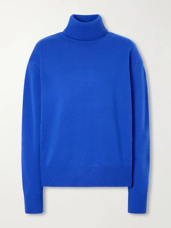 THE FRANKIE SHOP Gala Wool And Cashmere-blend Turtleneck Sweater - Blue