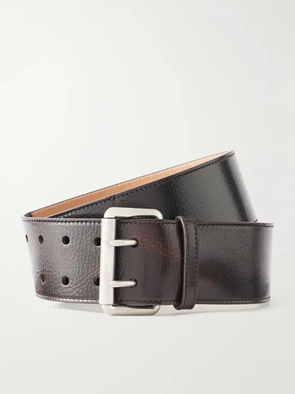 Ralph Lauren Textured Leather Belt - Brown